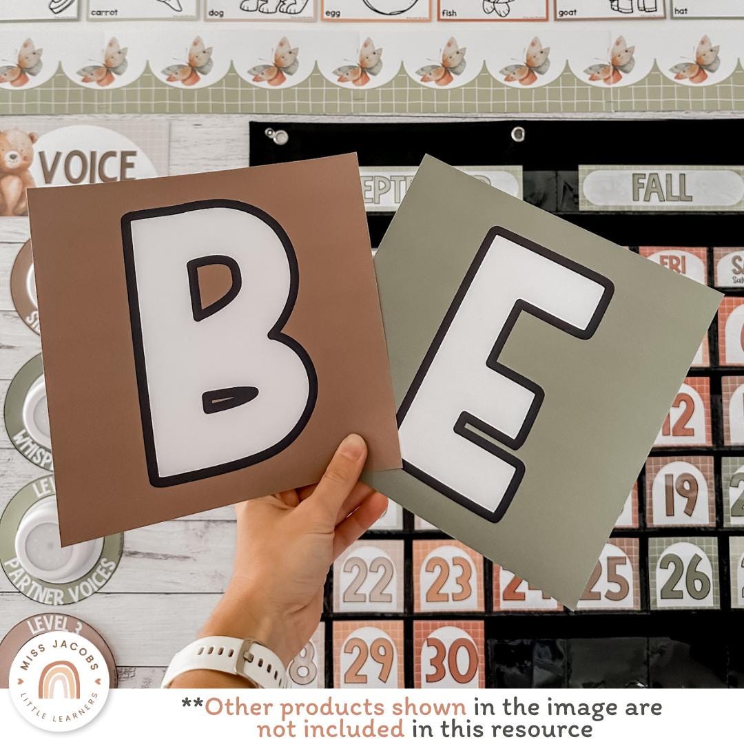 Woodland Bulletin Board Letters, Nature Theme Custom Back to School Kit ...