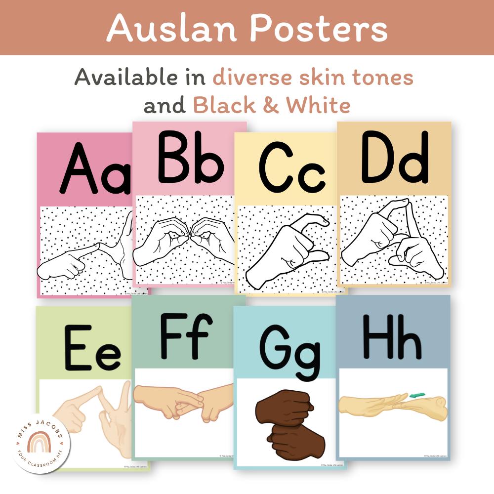 Alphabet Posters | SPOTTY PASTELS | Muted Rainbow Decor | Editable - Etsy