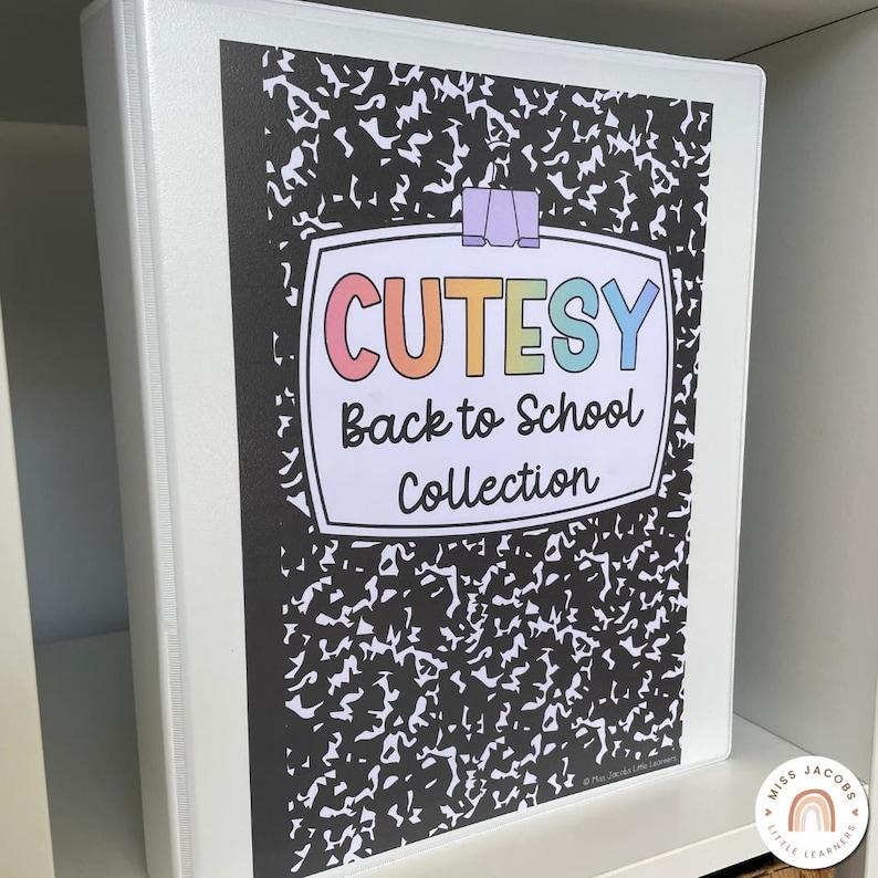 Cutesy Classroom Decor Bundle, Bright Rainbow Composition Notebook ...