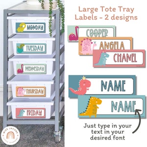 Cute Dinosaur Classroom Labels Bundle | Editable Student Name Tags ...