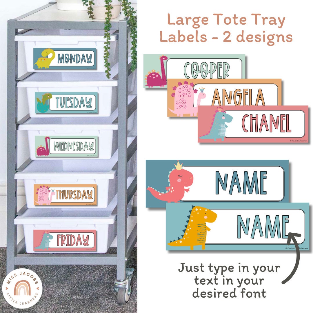 Cute Dinosaur Classroom Labels Bundle | Editable Student Name Tags ...