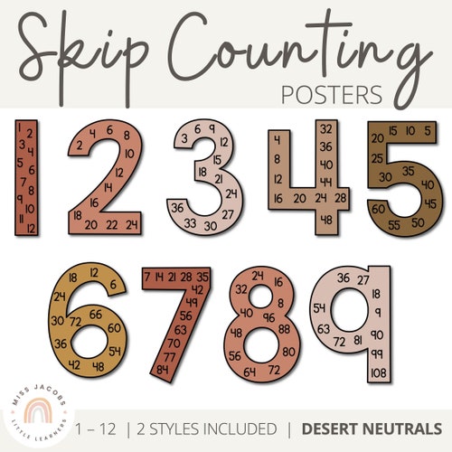 Large Skip Counting Display Multiples Number Display - Etsy