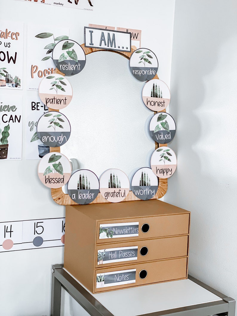 Affirmation Station Labels BOHO PLANTS Positive - Etsy