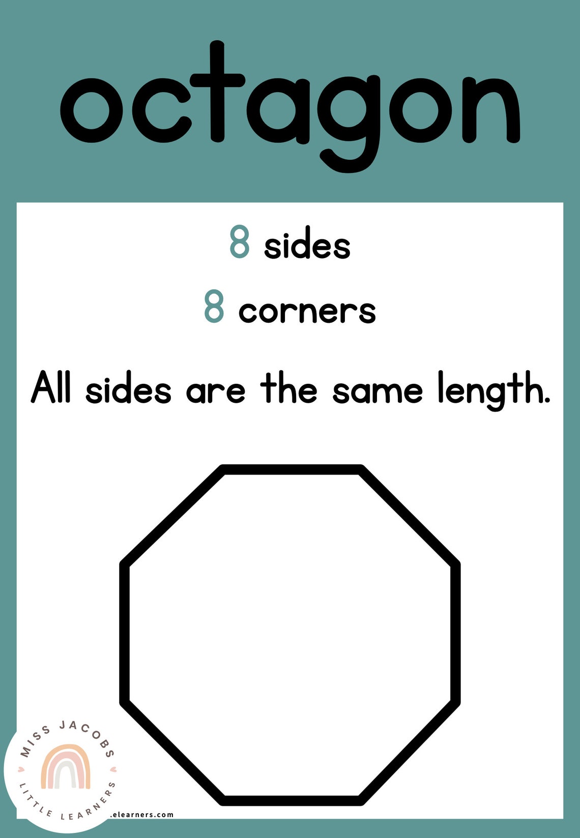 CALM COLORS Shape Posters Modern Rainbow Classroom Decor - Etsy