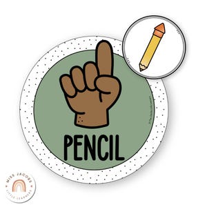 Botanical Hand Signals Posters for Classroom, Editable Visual Cues for ...