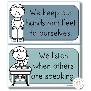 Classroom Rules Posters for Classroom Management | Cute Sea Life Decor ...