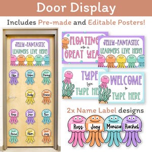 Ocean Jellyfish Classroom Decor Bundle, Calm Theme Pastel Teacher ...