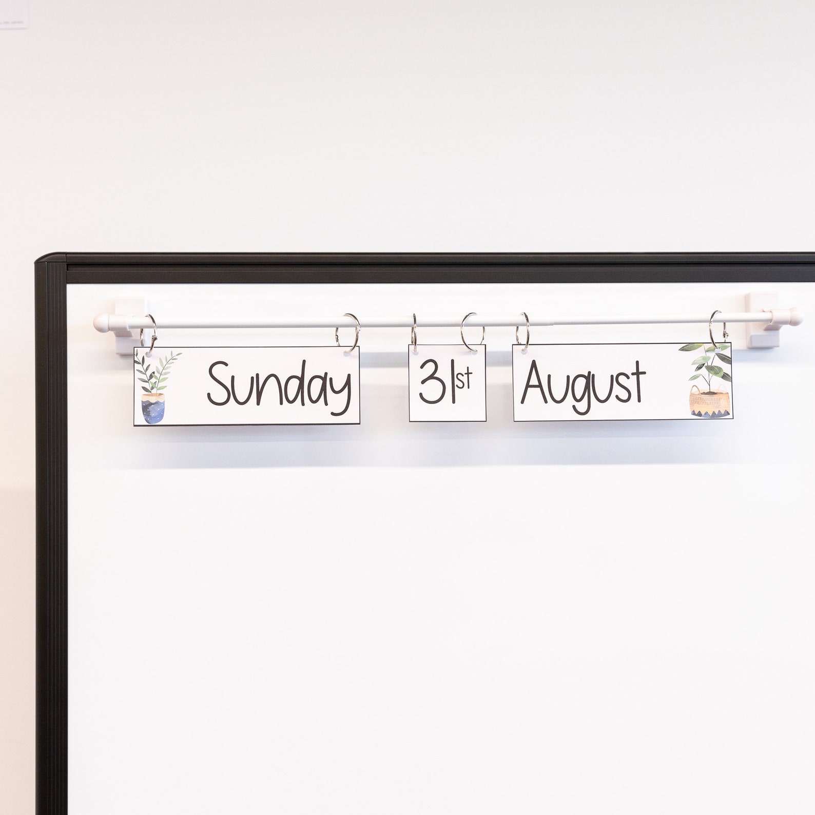 Flip Calendar Modern Boho Plants Rustic Classroom Decor - Etsy