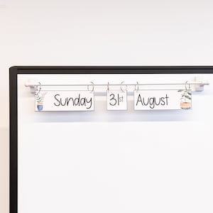 Flip Calendar | Modern Boho Plants Rustic Classroom Decor | Editable ...