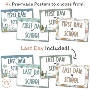 First & Last Day of School Posters Cute Sea Life Classroom Decor ...