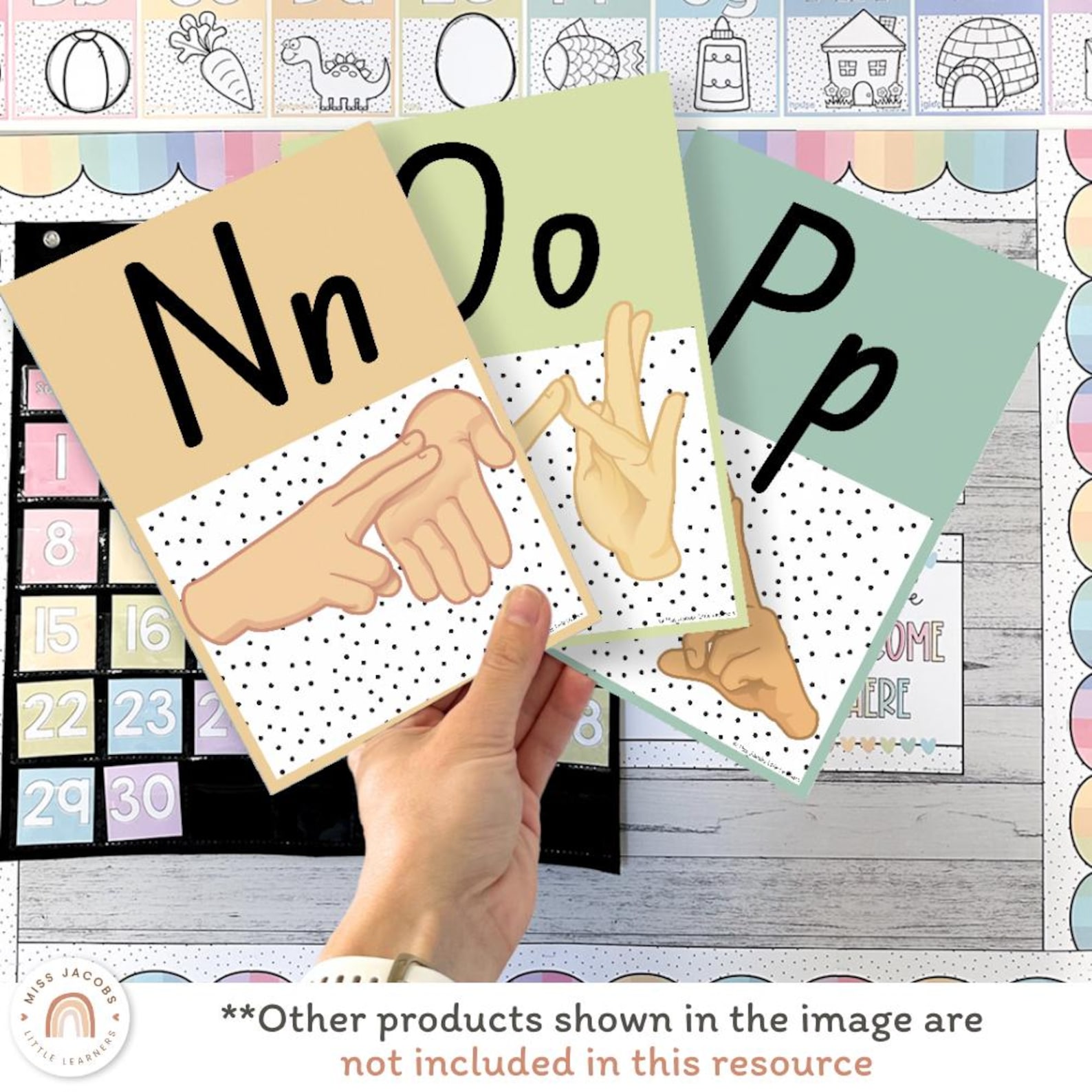 Auslan Alphabet Posters | SPOTTY PASTELS | Muted Rainbow Decor - Etsy