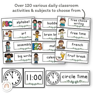 Visual Timetable Cards, Editable Classroom Schedule Set, Printable ...
