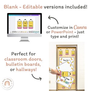 Pencils Door Display Cutesy Classroom Decor, Back to School Theme ...