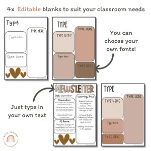 Classroom Newsletter Templates | Editable | Ombre Neutral Classroom ...