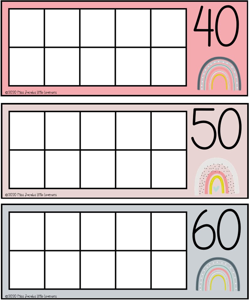 MODERN RAINBOW Days at School Tally Chart 100 Days at School | Etsy