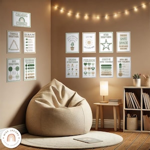 Botanical Calm Down Corner Posters, Calm Down Kit, Calm Therapy Poster ...