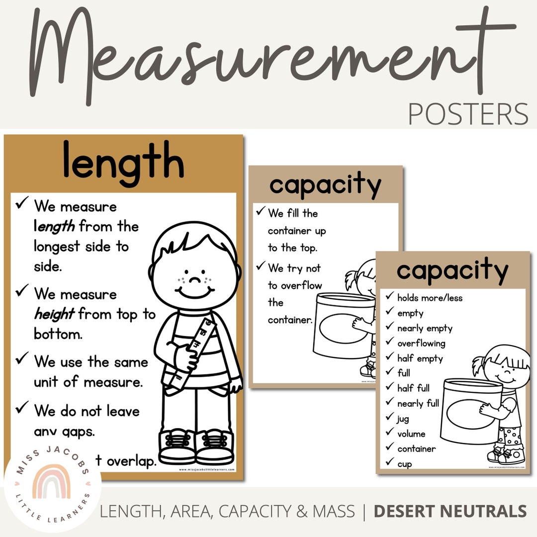 DESERT NEUTRAL Measurement Posters | Boho Vibes Classroom Decor - Etsy