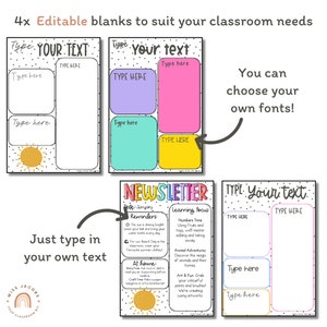 Classroom Newsletter Templates | Editable | Spotty Brights Classroom ...