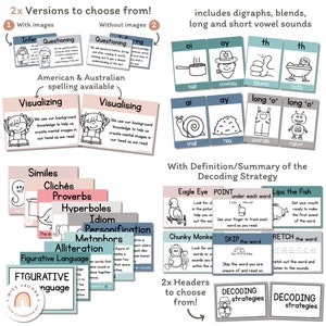 CALM COLORS English Posters Bundle Modern Rainbow Classroom Decor - Etsy