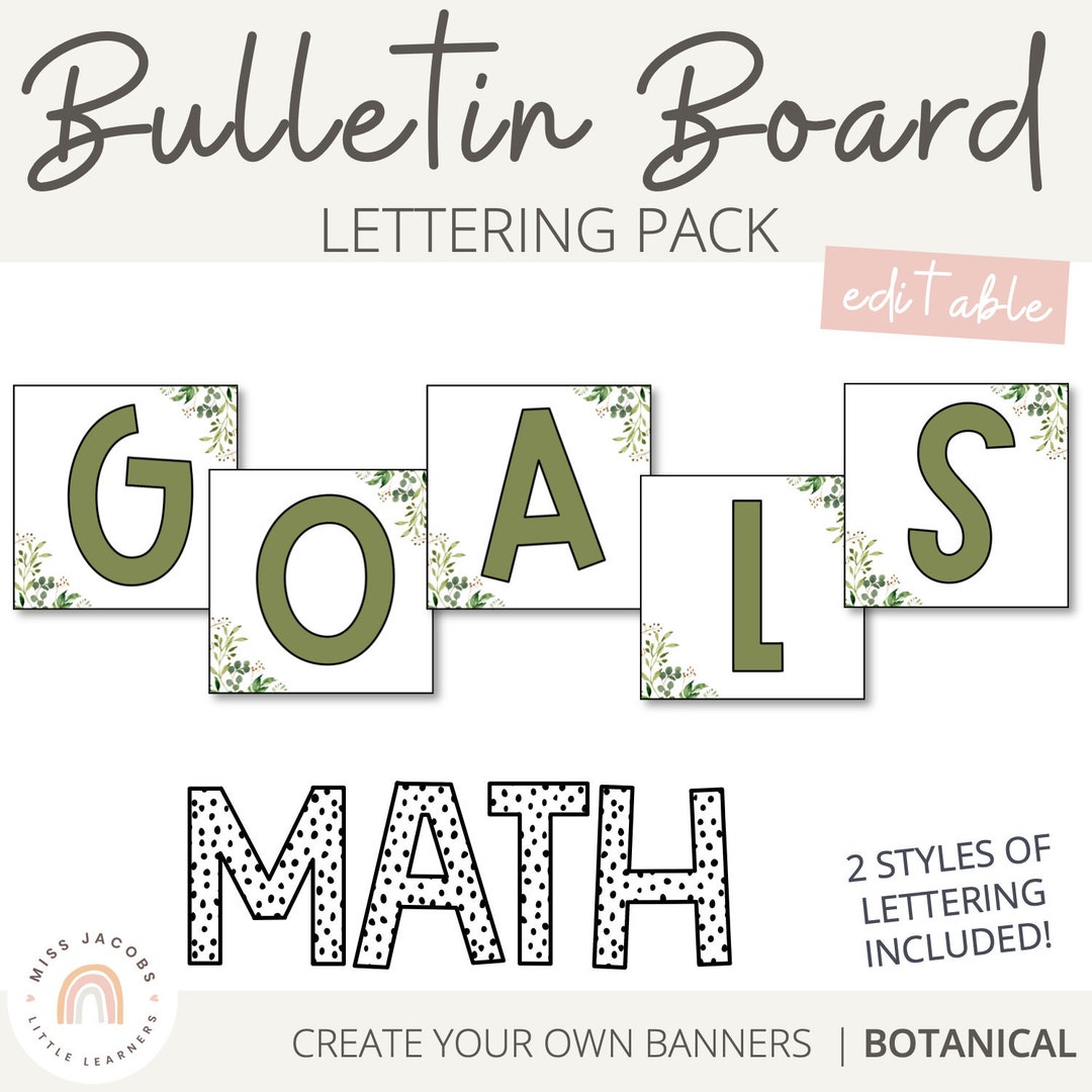 BOTANICAL Classroom Display Headers | Editable | Botanical Modern ...