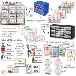Daisy Gingham Pastels Classroom Decor Bundle Muted Rainbow Theme ...