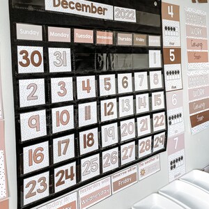 Classroom Calendar and Weather Display | SPOTTY NEUTRALS Classroom ...