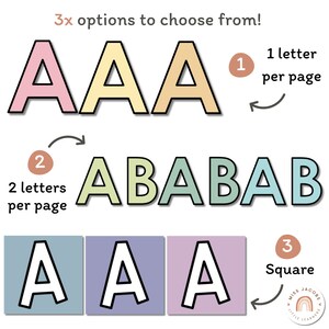 Bulletin Board Lettering Pack | Daisy Gingham Pastel Classroom Decor ...