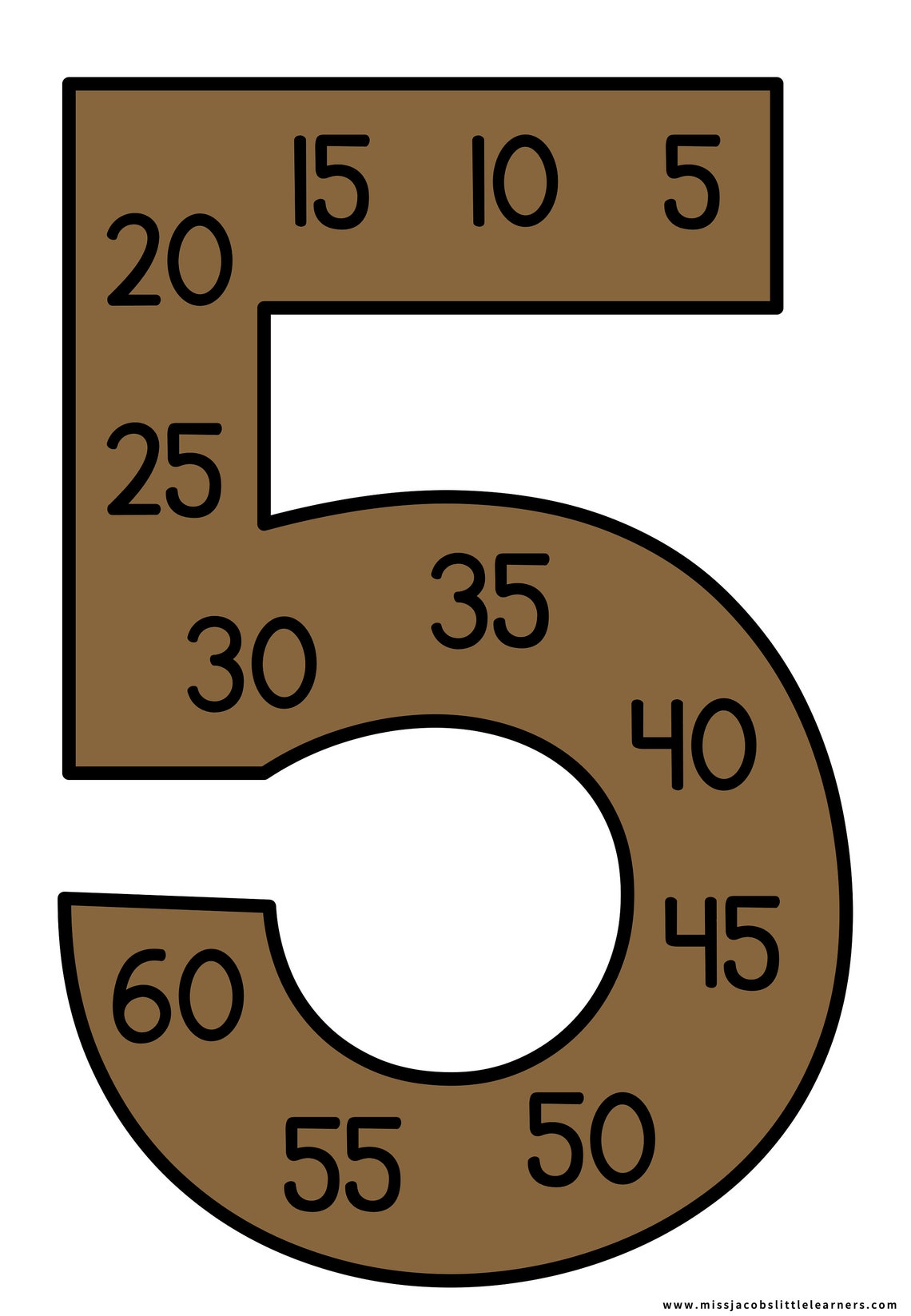 DESERT NEUTRAL Skip Counting Large Number Display | Boho Vibes ...