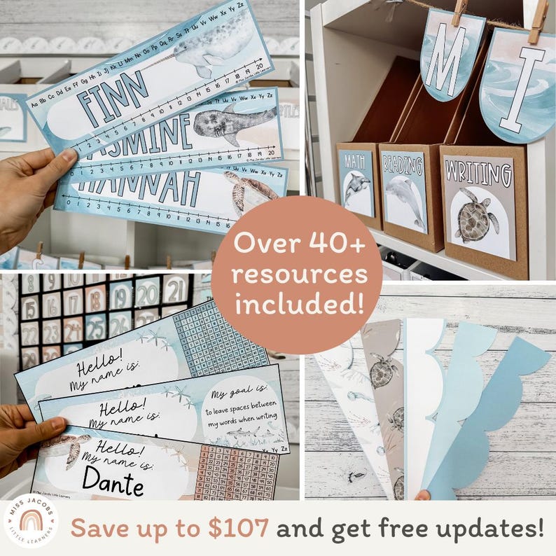 Modern Ocean Classroom Decor Bundle - Etsy