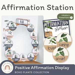 Affirmation Station Labels | BOHO PLANTS | Positive Affirmations for ...