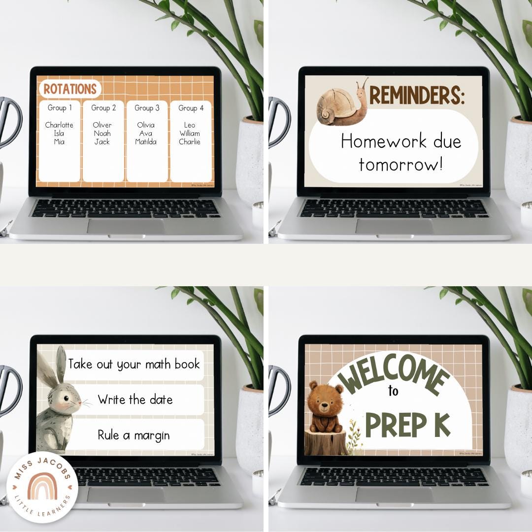 Woodland Morning Slides Template, Editable Daily Agenda, Google Slides ...