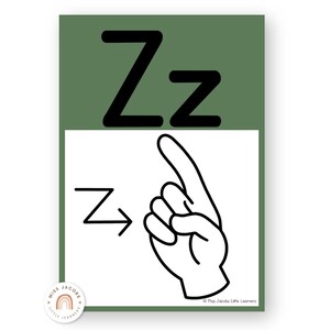 Botanical ASL Alphabet Posters, Printable A–Z Wall Set With Hand ...