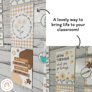 Motivational Classroom Posters Growth Mindset Bulletin Board Daisy ...
