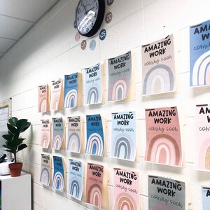 BOHO RAINBOW Editable Classroom Posters Neutral Rainbow | Etsy Canada