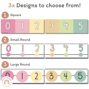 Classroom Number Line Display With Negatives PASTELS - Etsy