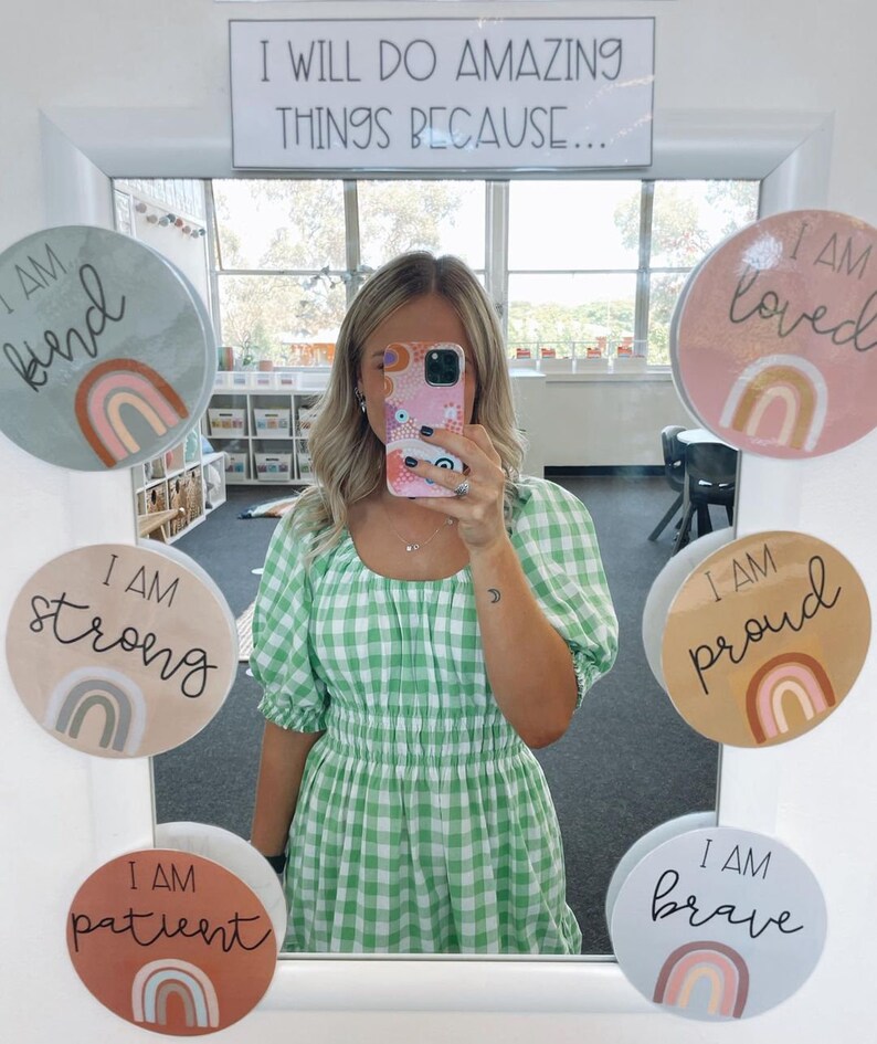 BOHO RAINBOW Affirmation Station Positive Affirmations - Etsy