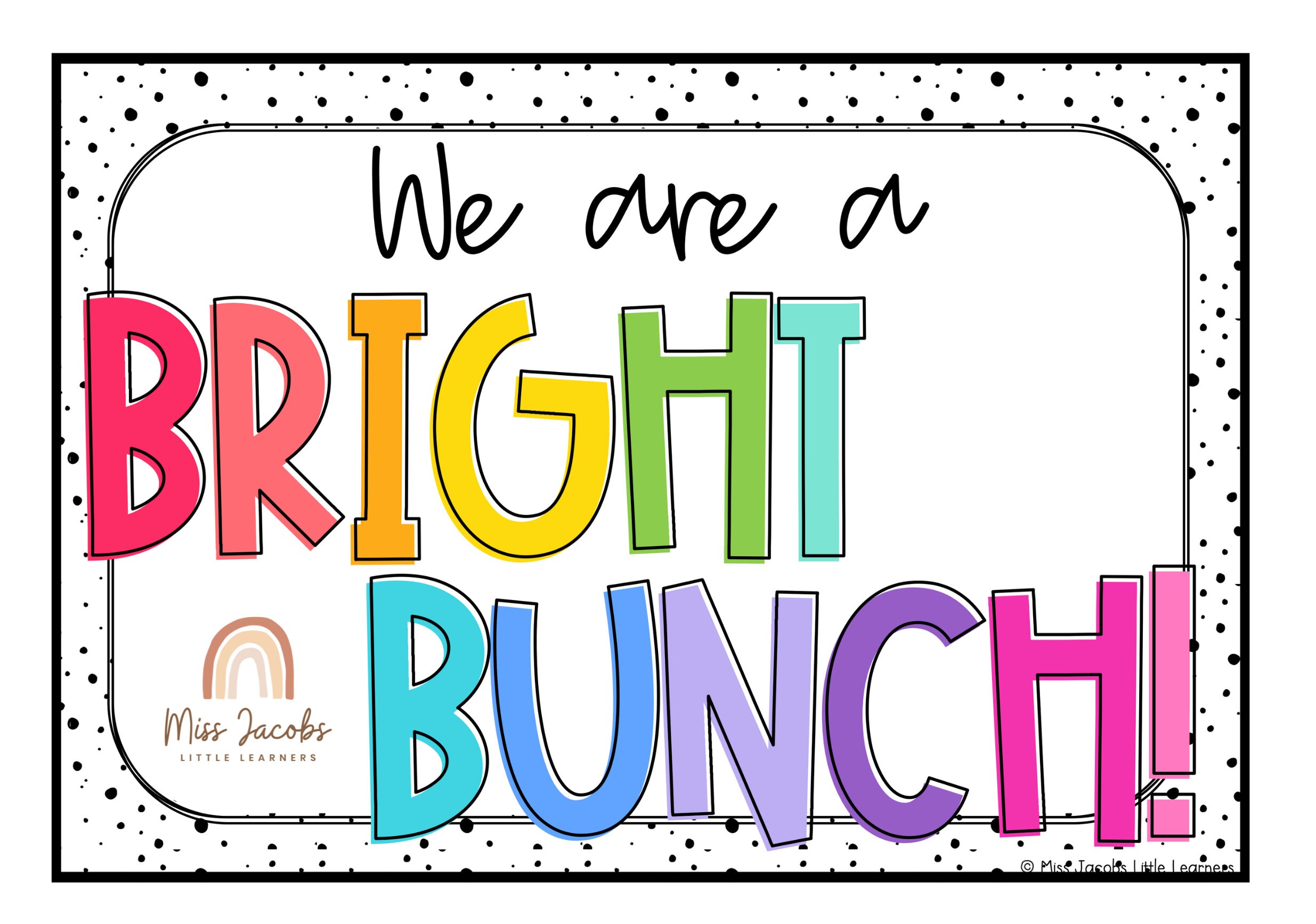 SPOTTY BRIGHTS Door Display Editable Groovy Rainbow Decor - Etsy