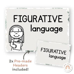 Earthy Figurative Language Posters, Printable ELA Anchor Charts ...