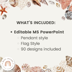 Bunting and Display Banners | Modern Ocean Classroom Decor | Editable ...