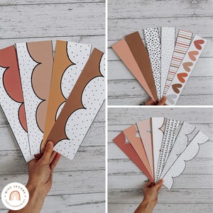 Bulletin Board Borders Boho Vibes Classroom Decor Printable Scalloped ...