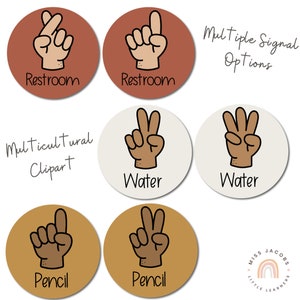 BOHO VIBES Hand Signals Posters | Editable | Desert Neutrals Classroom ...