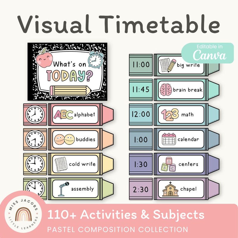 School Timetable Notebook - Etsy