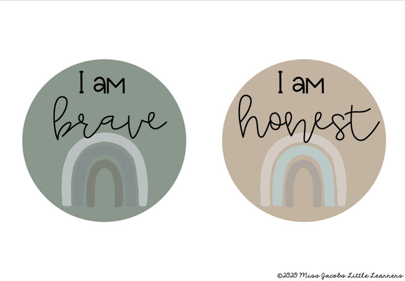 BOHO RAINBOW Classroom Labels Bundle Editable Neutral | Etsy