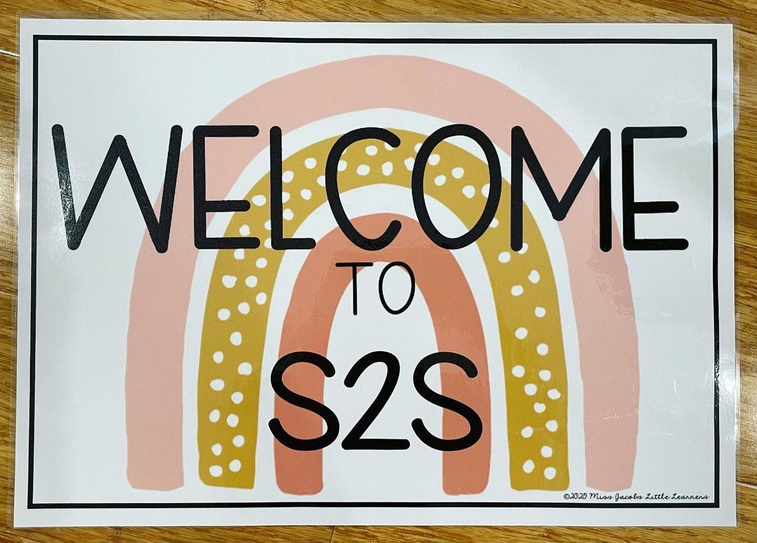 BOHO RAINBOW Welcome Sign | Editable | Neutral Rainbow Classroom Decor ...