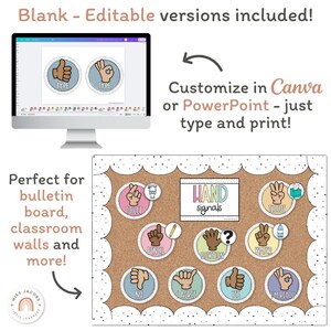 Hand Signals Posters | SPOTTY PASTELS Classroom Decor | EDITABLE - Etsy