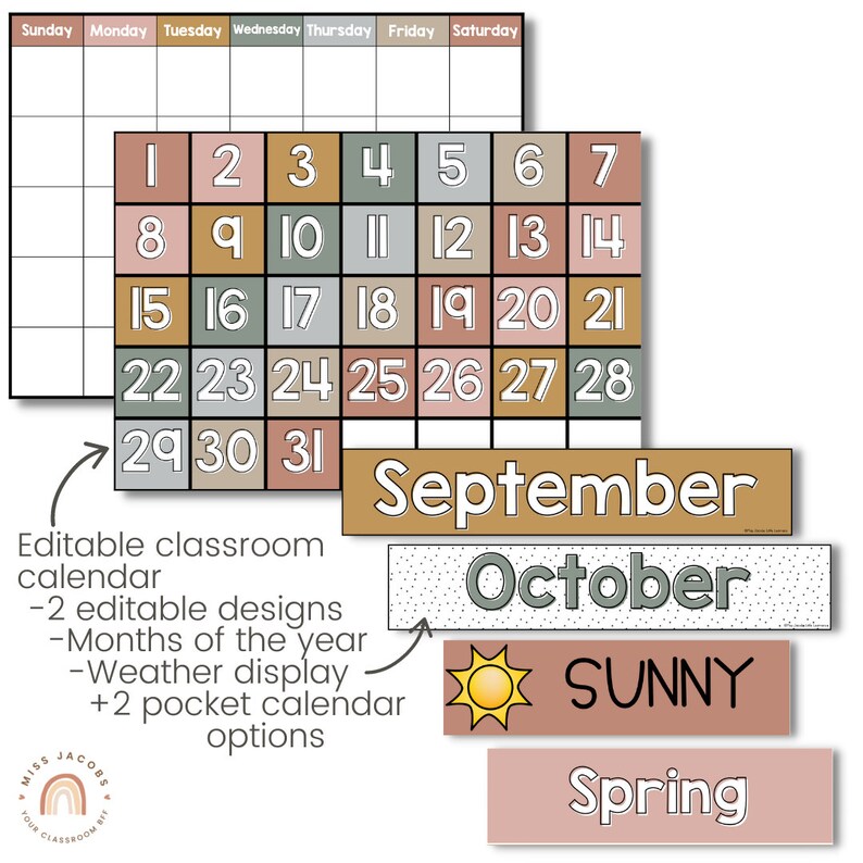 SPOTTY BOHO Classroom Decor Bundle Boho Classroom - Etsy