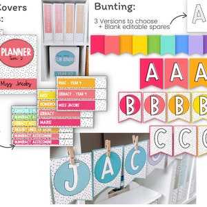 SPOTTY BRIGHTS Classroom Decor Bundle Editable Teacher - Etsy