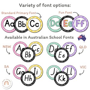 Cutesy Alphabet Word Wall, Editable Word Wall Vocabulary Sight Words ...