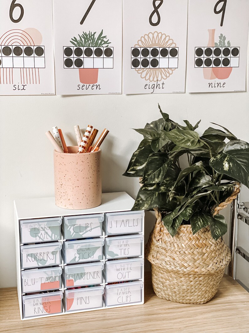 BOHO VIBES Teacher Toolbox Labels Editable Desert Neutral - Etsy