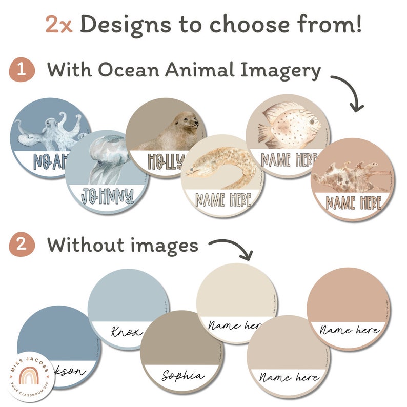 Classroom Door Display | Modern Ocean Class Decor | Editable - Etsy ...